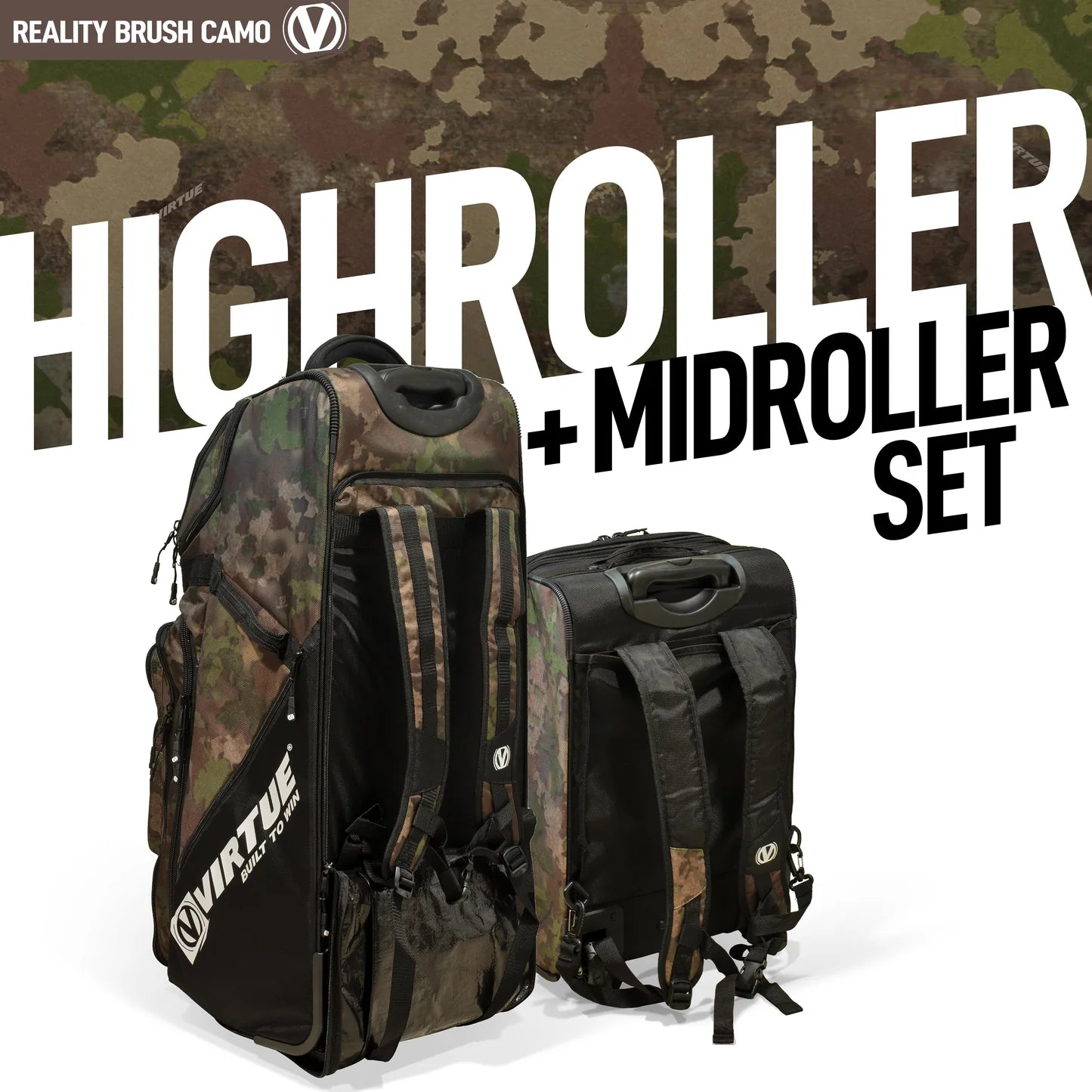 Virtue High Roller & Mid Roller 2-piece Luggage Set - Reality Brush Ca ...